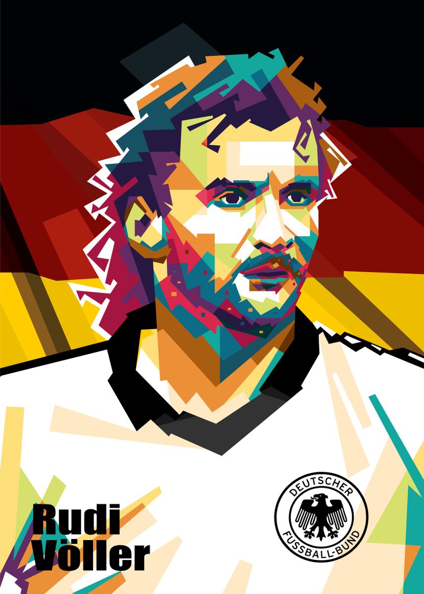 'Rudi Voller' Poster by Fill Artwork | Displate