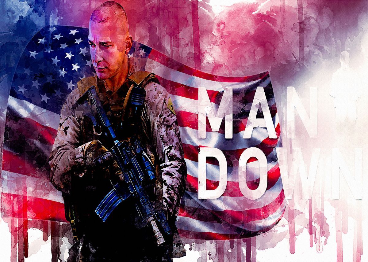 'Man down' Poster by Vivienne Raymond | Displate