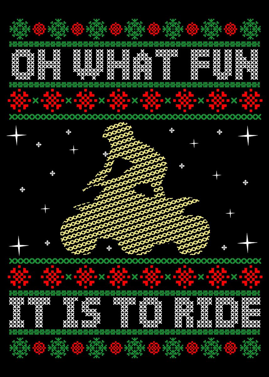 'Oh What Fun It Is To Ride ' Poster by Powdertoastman | Displate