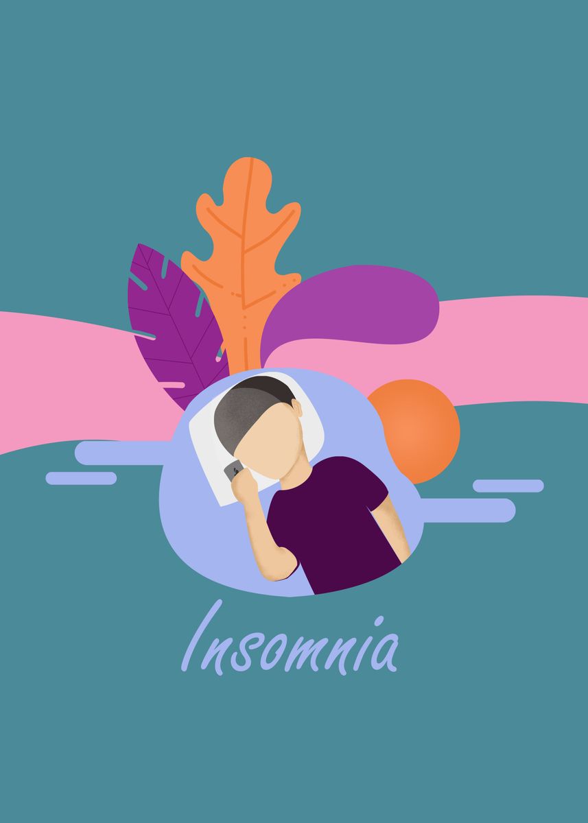 'Insomnia' Poster, picture, metal print, paint by Artanddumb00 | Displate