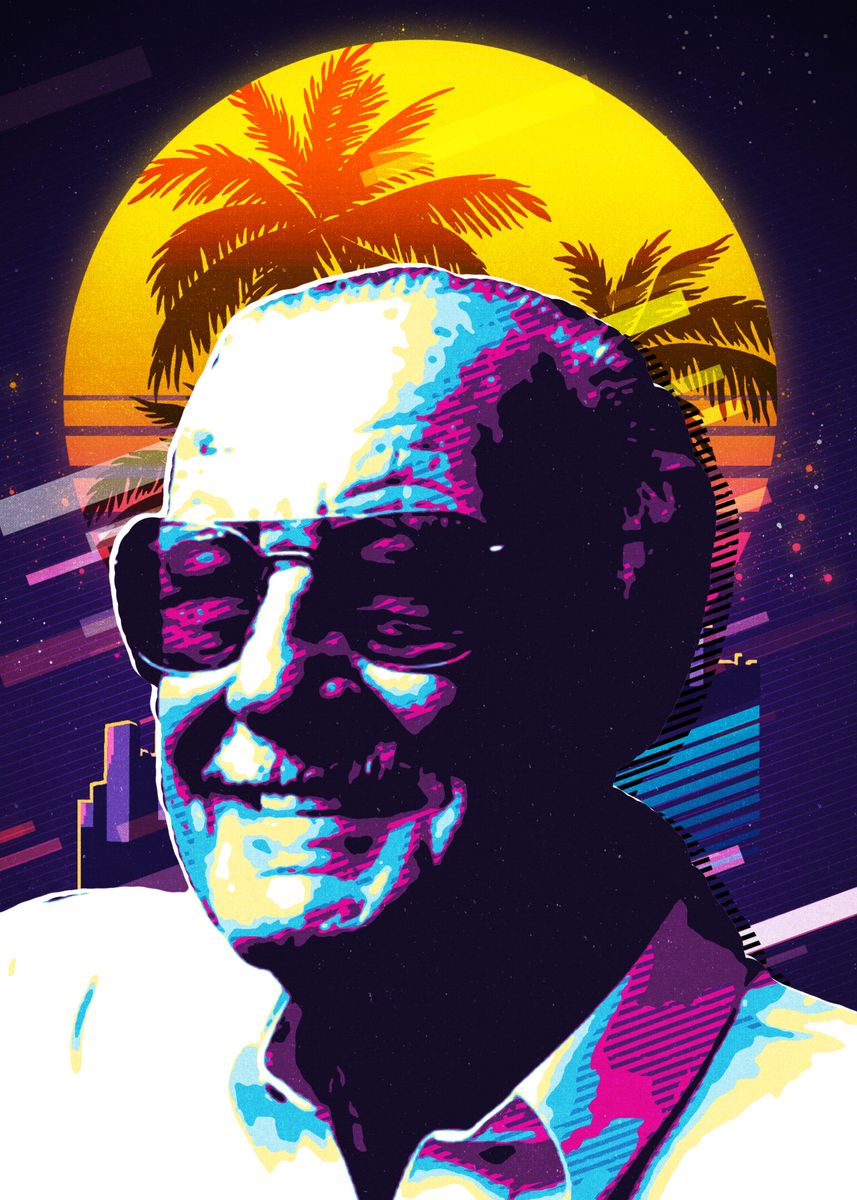 'Stan Lee' Poster, picture, metal print, paint by baturaja vector ...