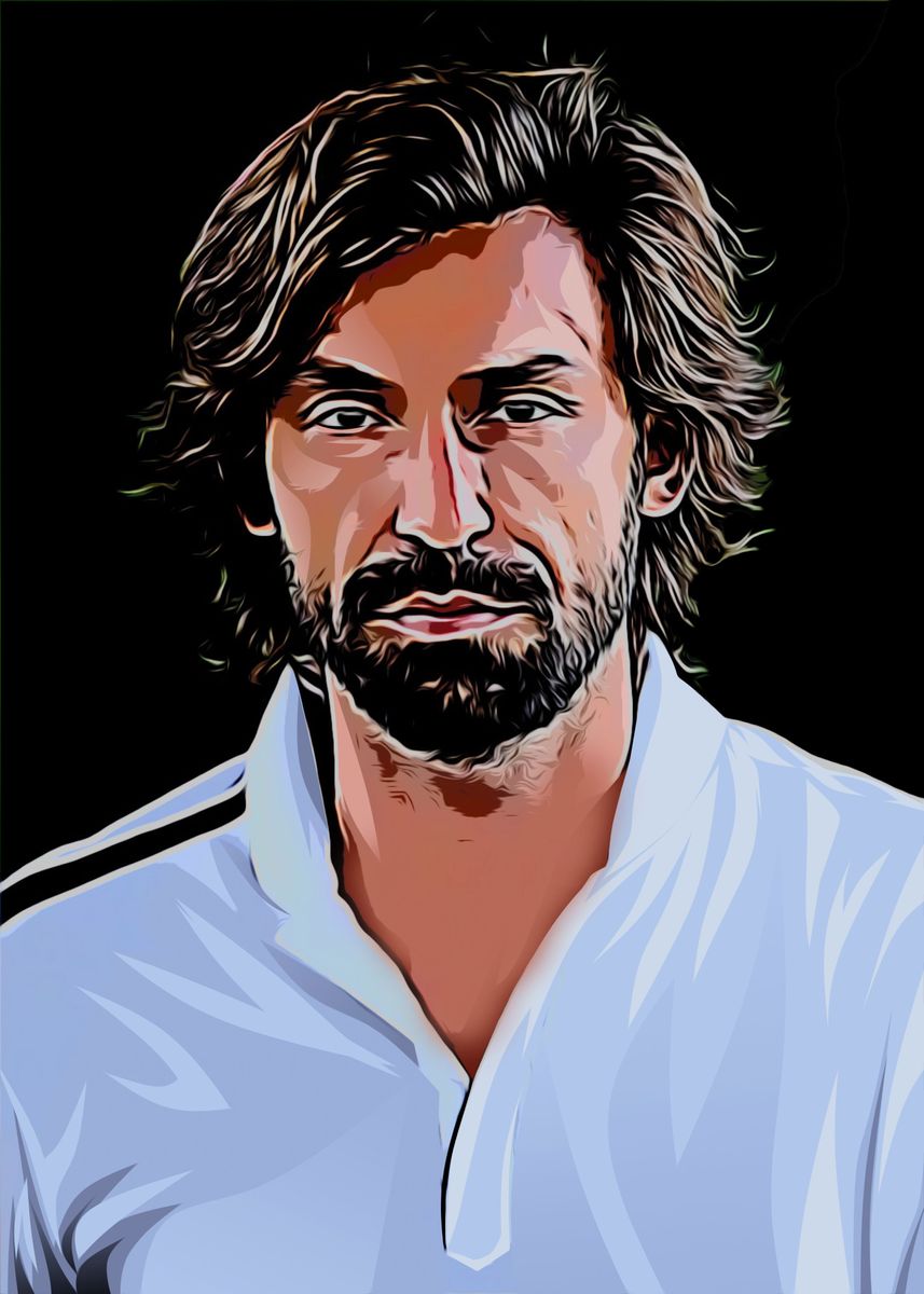 'Andrea Pirlo' Poster, picture, metal print, paint by Miracle Studio ...