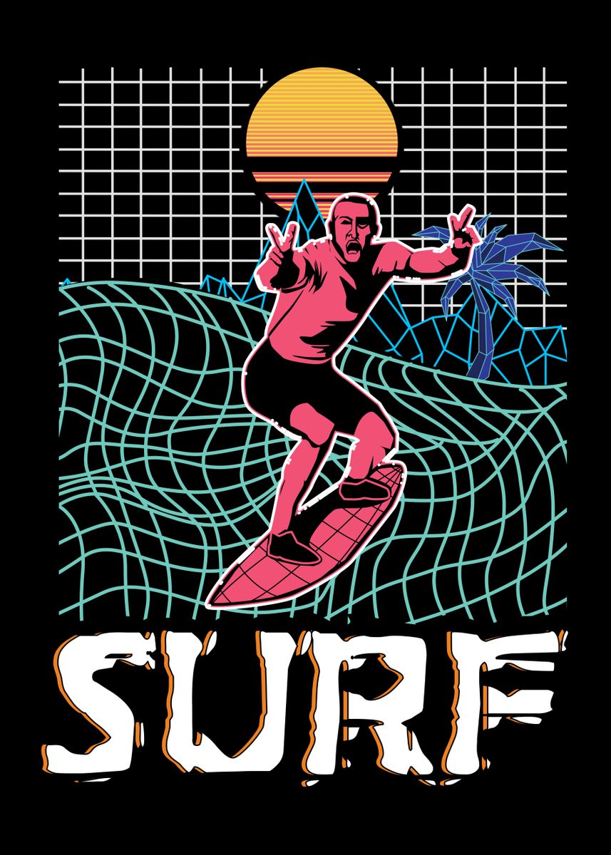 'Surfer Punk' Poster by ShirTom | Displate