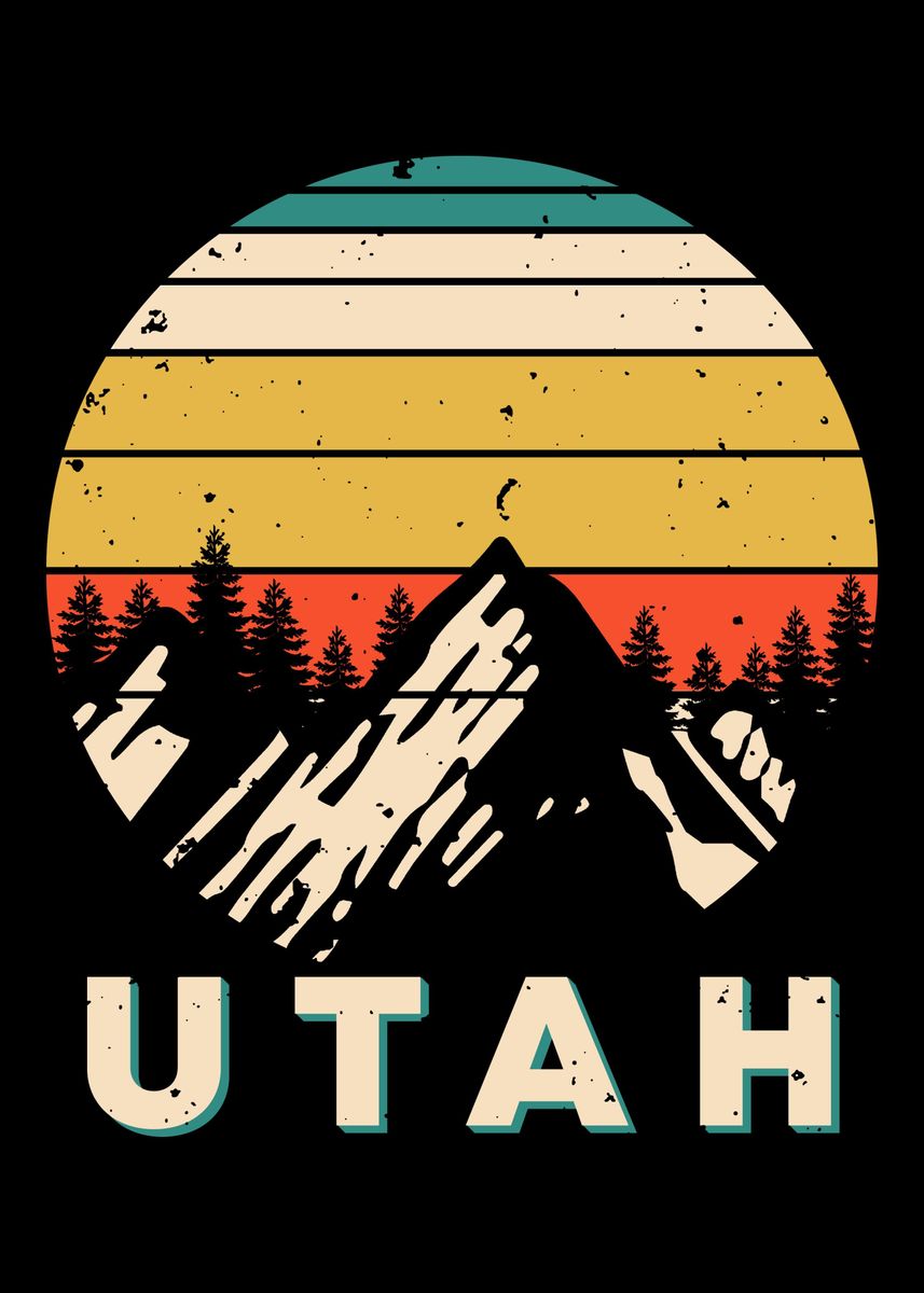 'Utah' Poster, picture, metal print, paint by Cooldruck | Displate