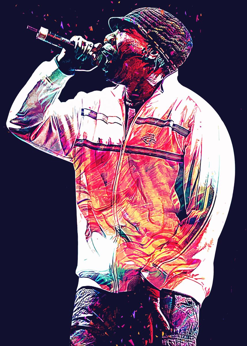 'KRS One' Poster, picture, metal print, paint by SA KE | Displate