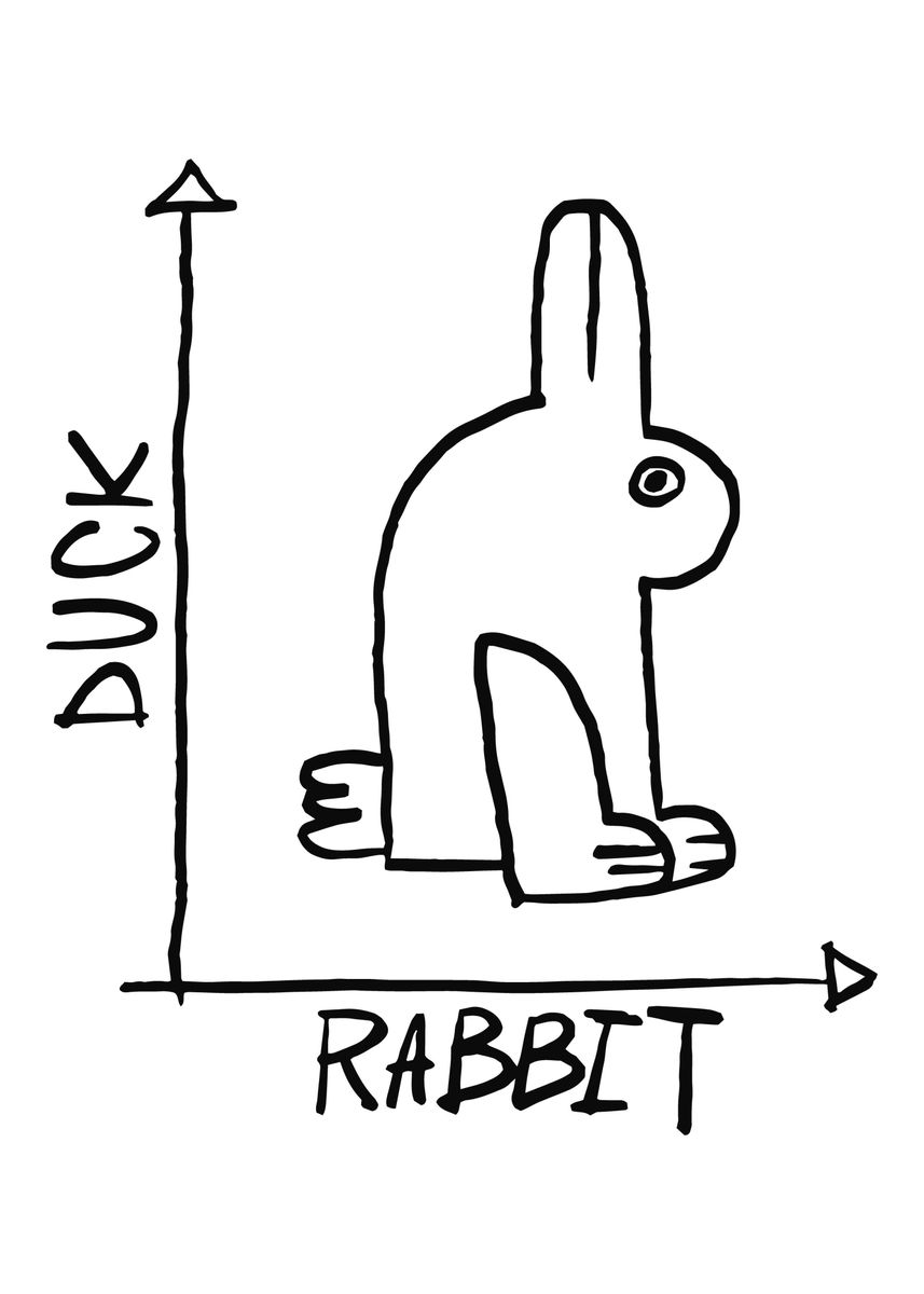 'optical illusion duck' Poster, picture, metal print, paint by ...