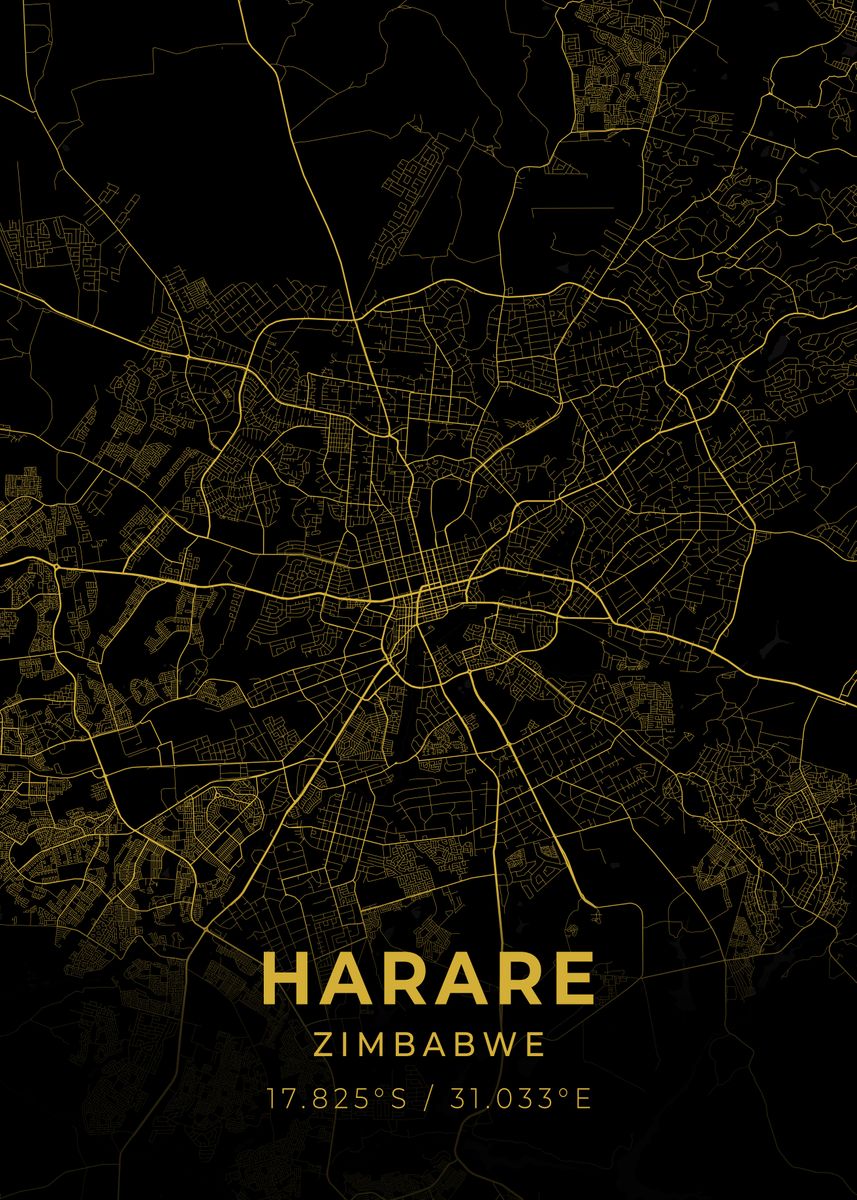 'Harare Zimbabwe' Poster by Conceptual Photography | Displate