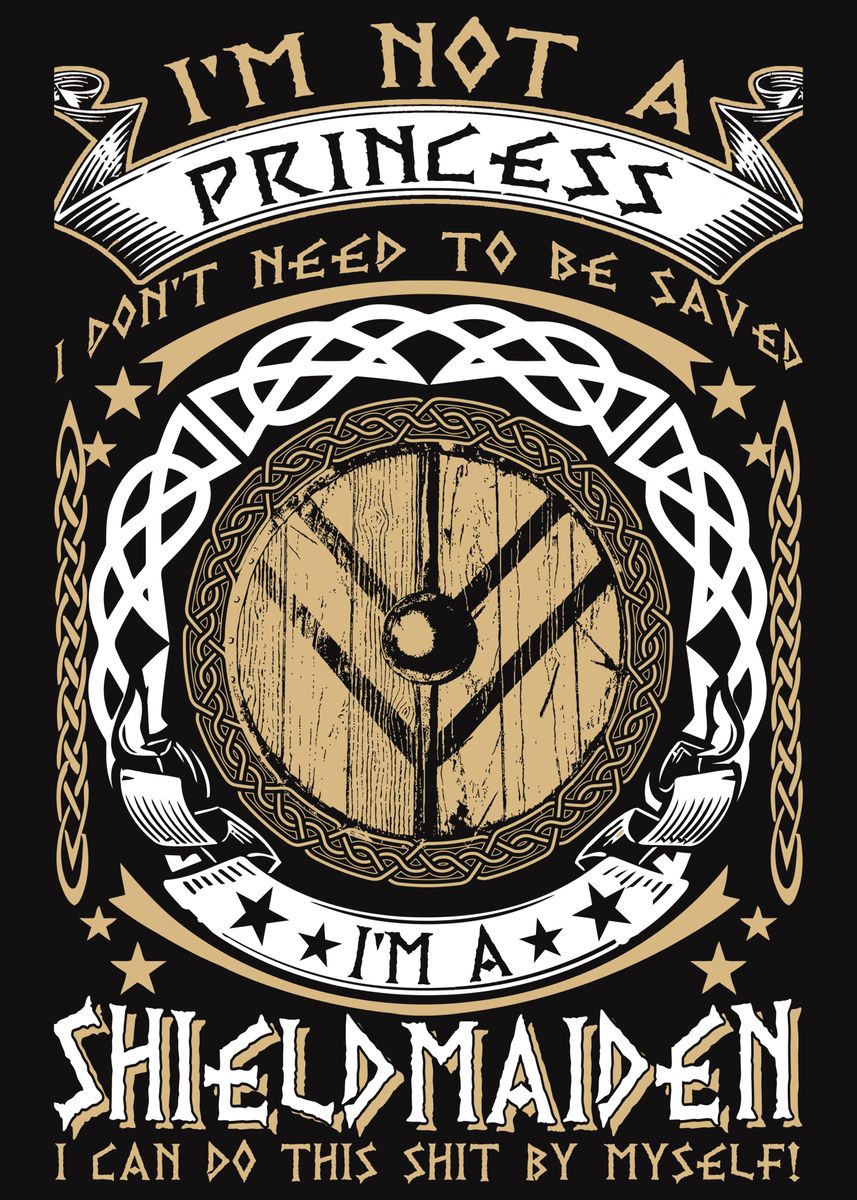 'Shieldmaiden Viking' Poster, picture, metal print, paint by Saphira ...