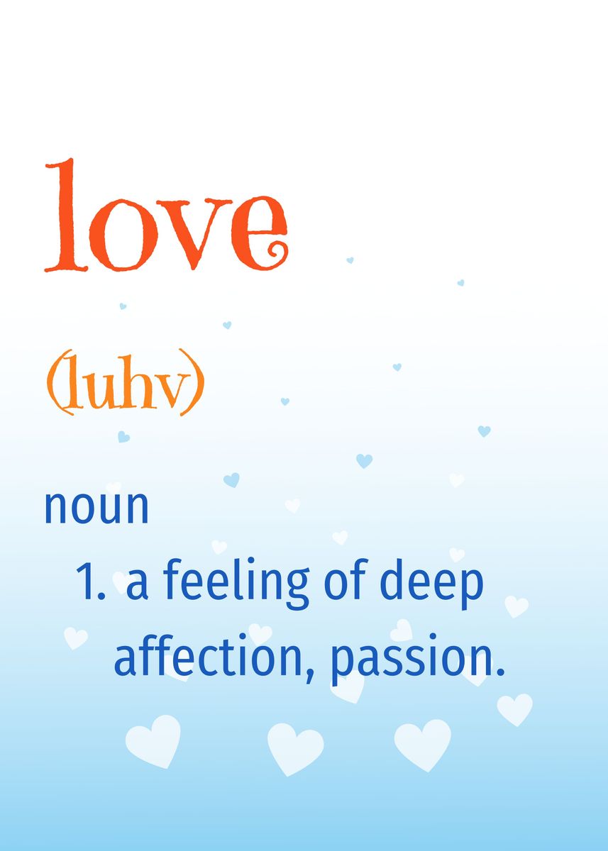 'The Definition of Love' Poster by Innersine | Displate