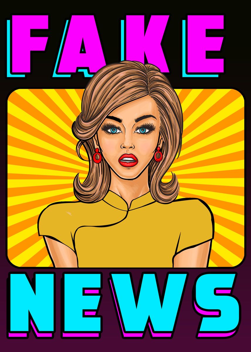 'FAKE NEWS' Poster, picture, metal print, paint by theanomalius | Displate