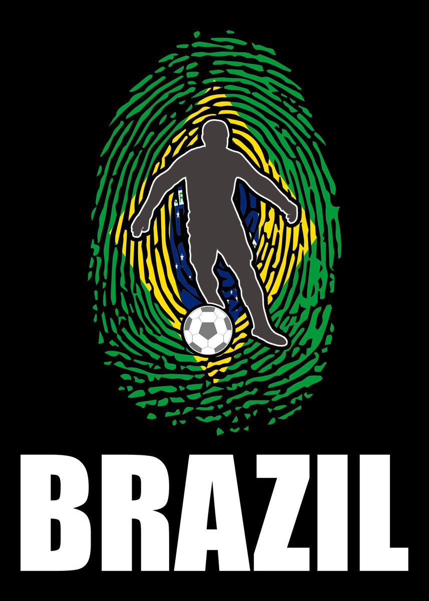 'Brazil Football' Poster by John DonJoe | Displate