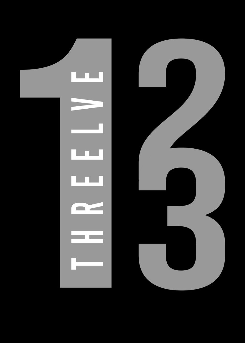 'Threelve Impossible Number' Poster, picture, metal print, paint by ...