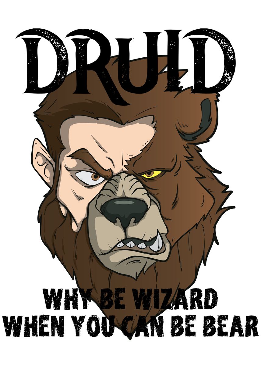 'RPG Tabletop Druid PnP' Poster, picture, metal print, paint by ...