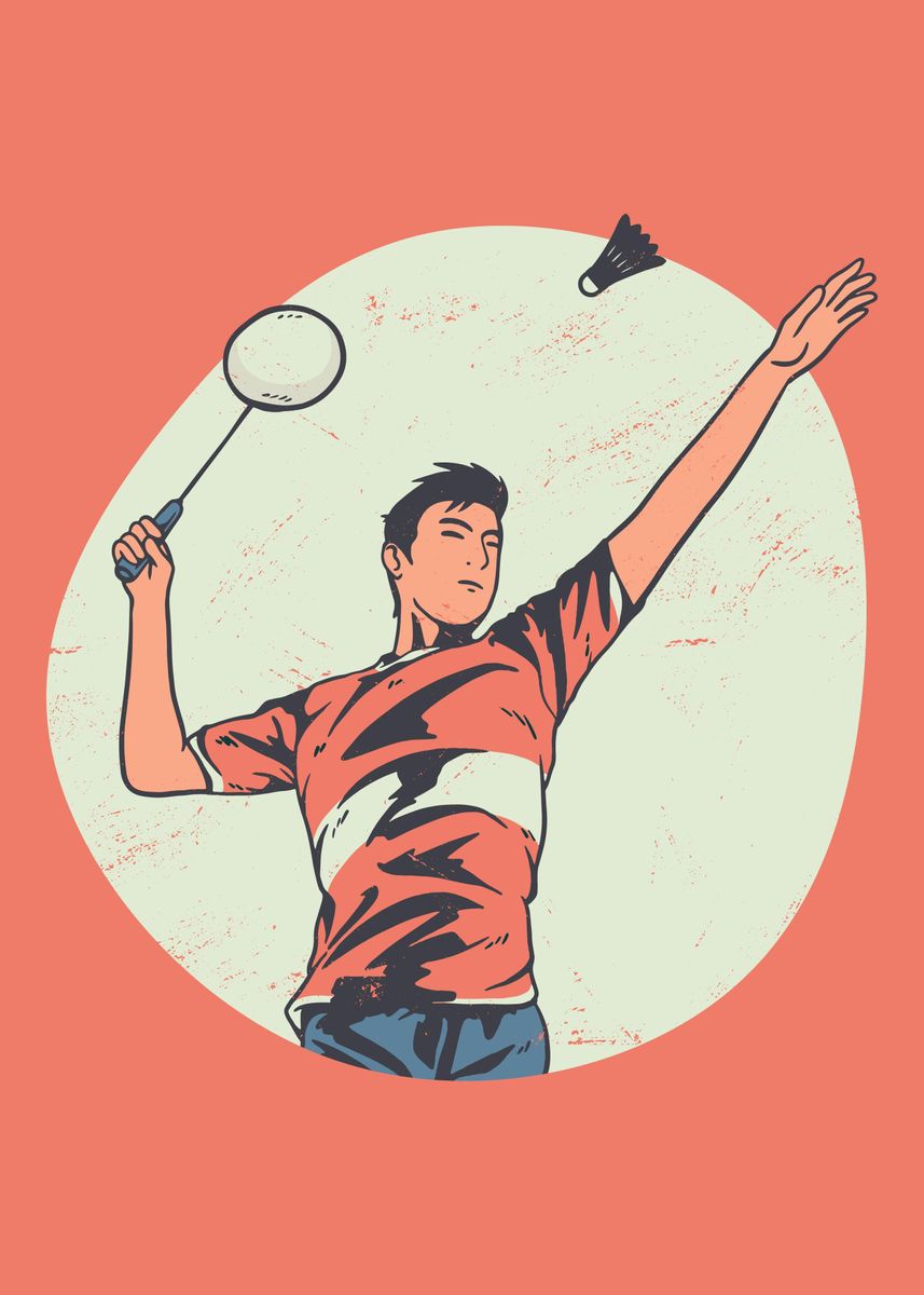 'badminton player' Poster, picture, metal print, paint by Bombdesign ...
