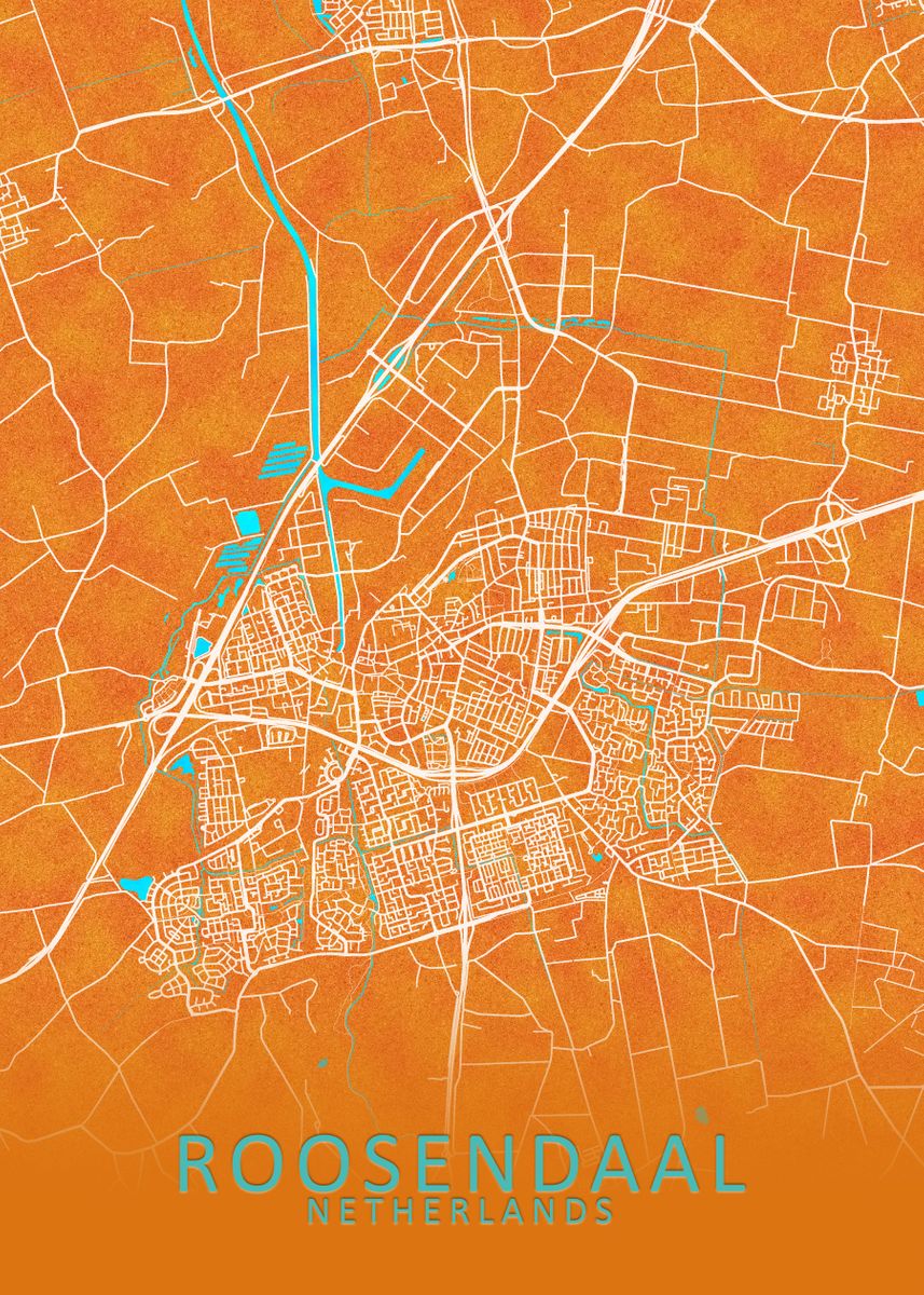 'Roosendaal Netherlands' Poster, picture, metal print, paint by City ...