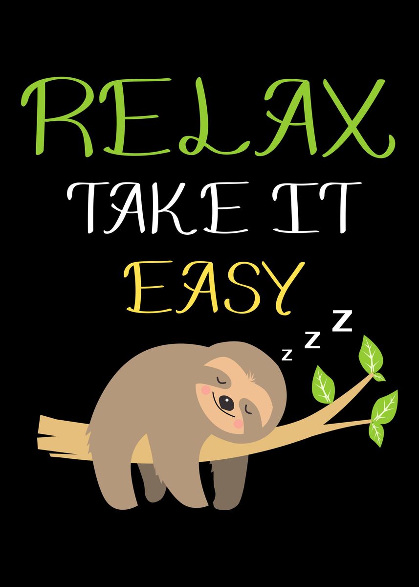 'sloth' Poster, picture, metal print, paint by Hexor | Displate