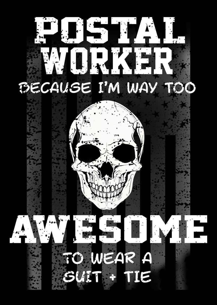 'Funny Postal Worker' Poster, picture, metal print, paint by ...
