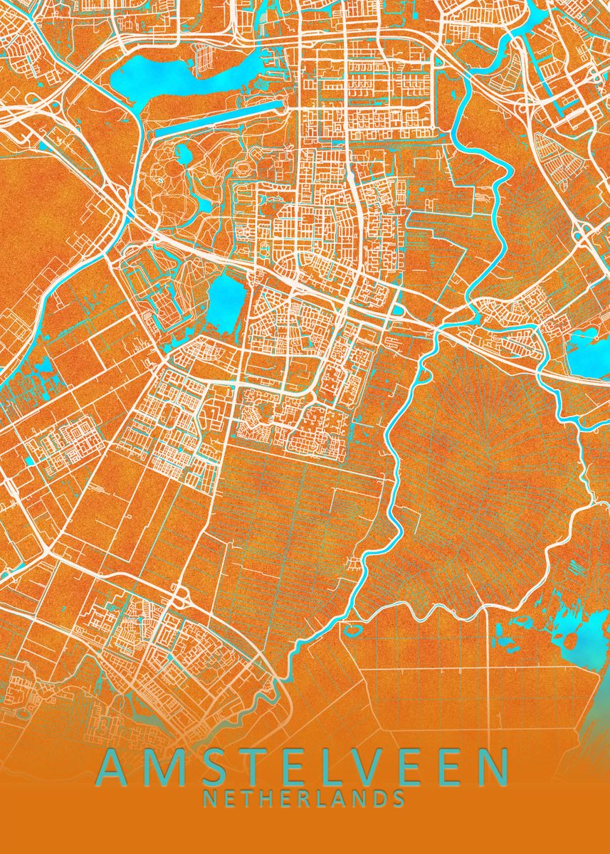 'Amstelveen Netherlands ' Poster, picture, metal print, paint by City ...