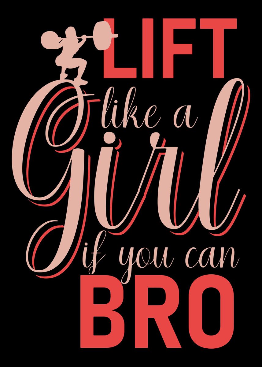 'Weightlifting Girl Fitness' Poster, picture, metal print, paint by ...