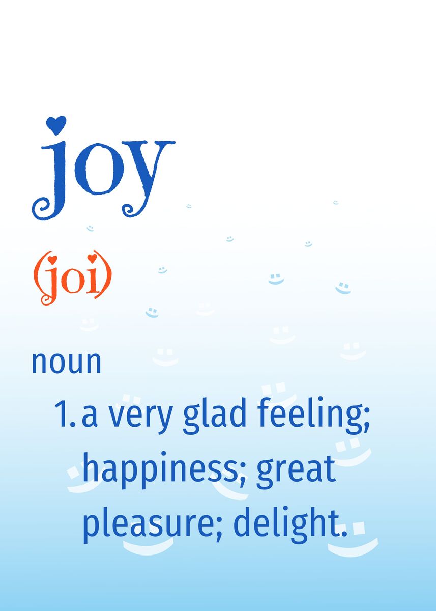 'The Definition of Joy' Poster, picture, metal print, paint by ...
