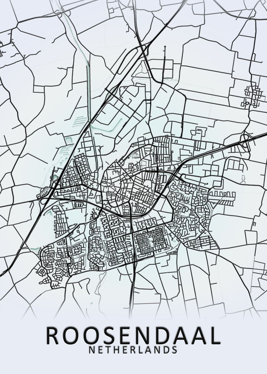 'Roosendaal Netherlands' Poster, picture, metal print, paint by City ...