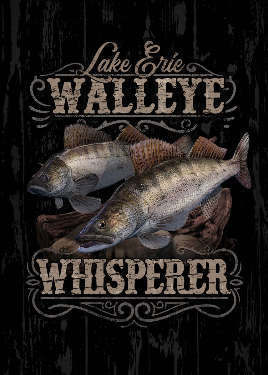 'Walleye Fishing Lake Erie' Poster, picture, metal print, paint by ...