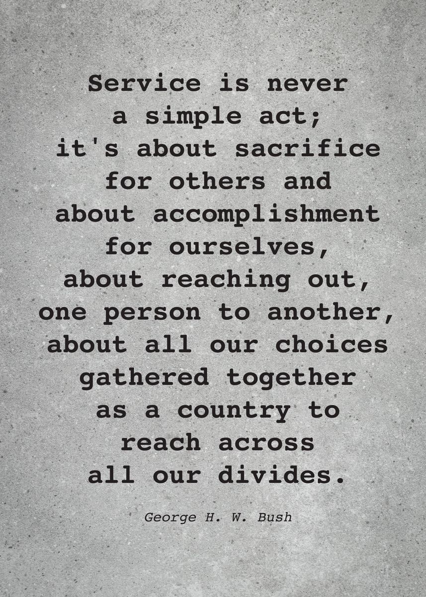 'George H W Bush Quote L019' Poster, picture, metal print, paint by Go ...