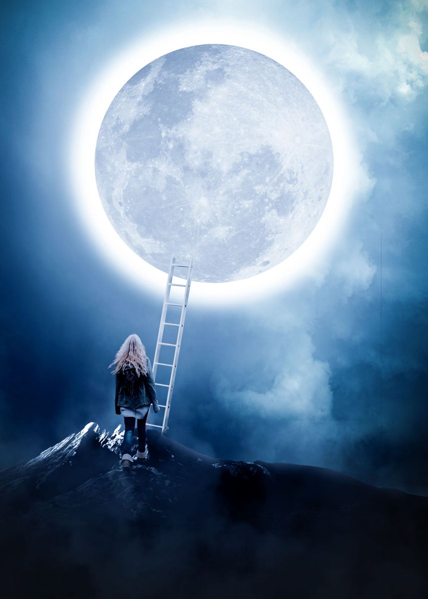 'Moon Fantasy' Poster, picture, metal print, paint by Renjith Asokan ...
