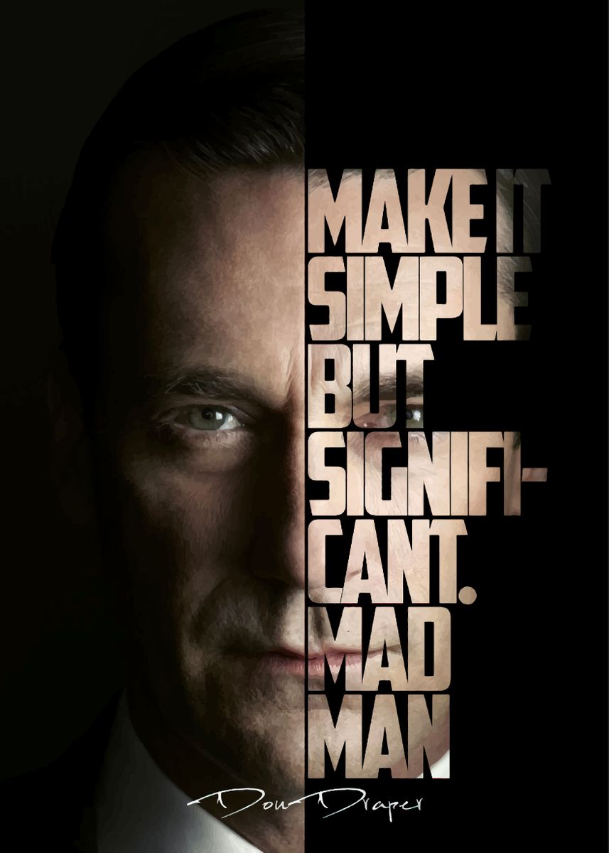 'Don Draper ' Poster, picture, metal print, paint by BnWDesigner | Displate
