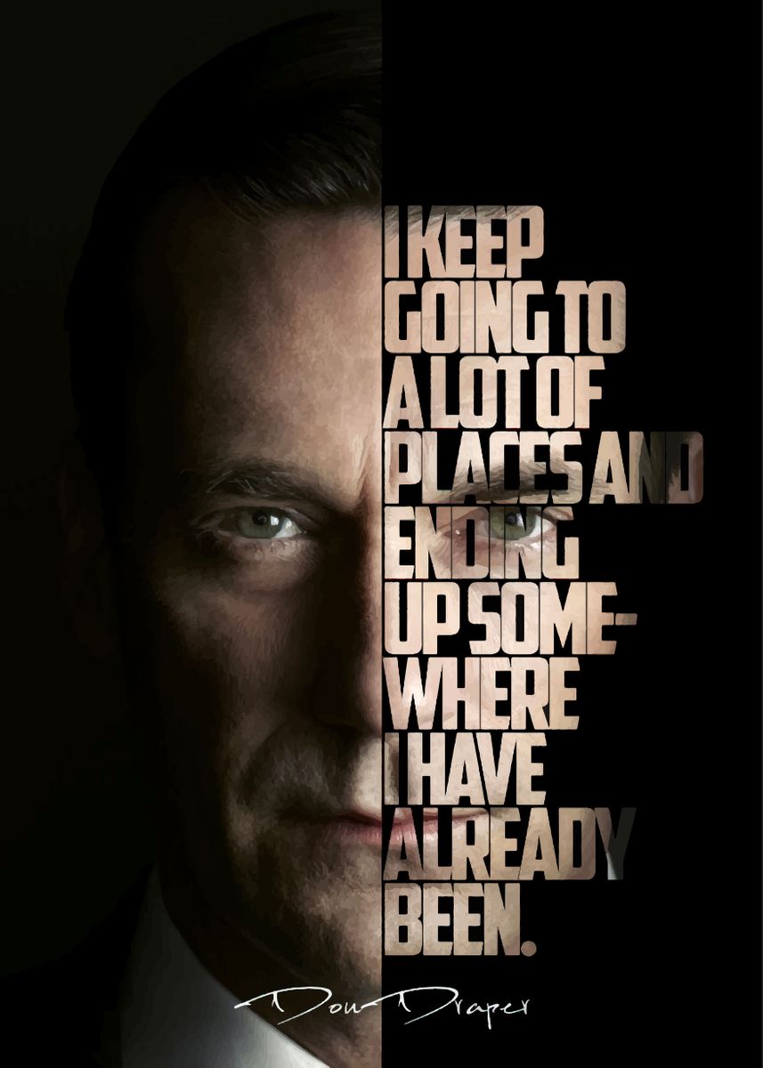 'Don Draper ' Poster, picture, metal print, paint by BnWDesigner | Displate