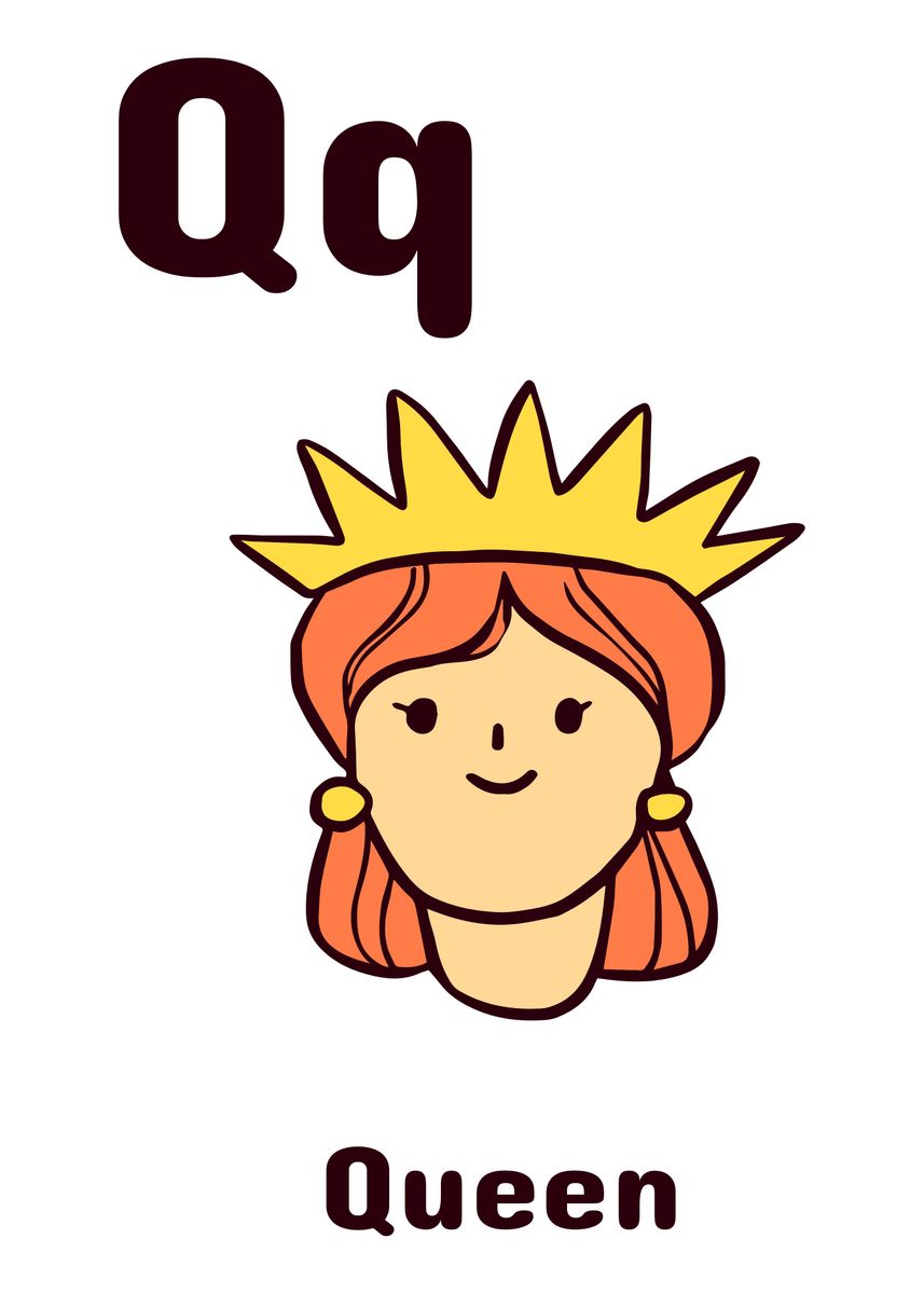 'ALPHABET KIDS ABC LETTER Q' Poster, picture, metal print, paint by ...