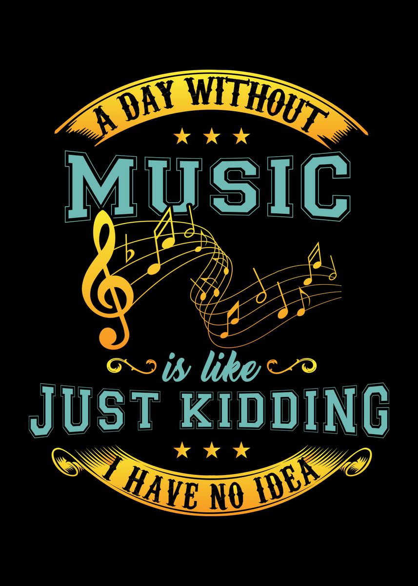 'A Day Without Music' Poster, picture, metal print, paint by Timo ...