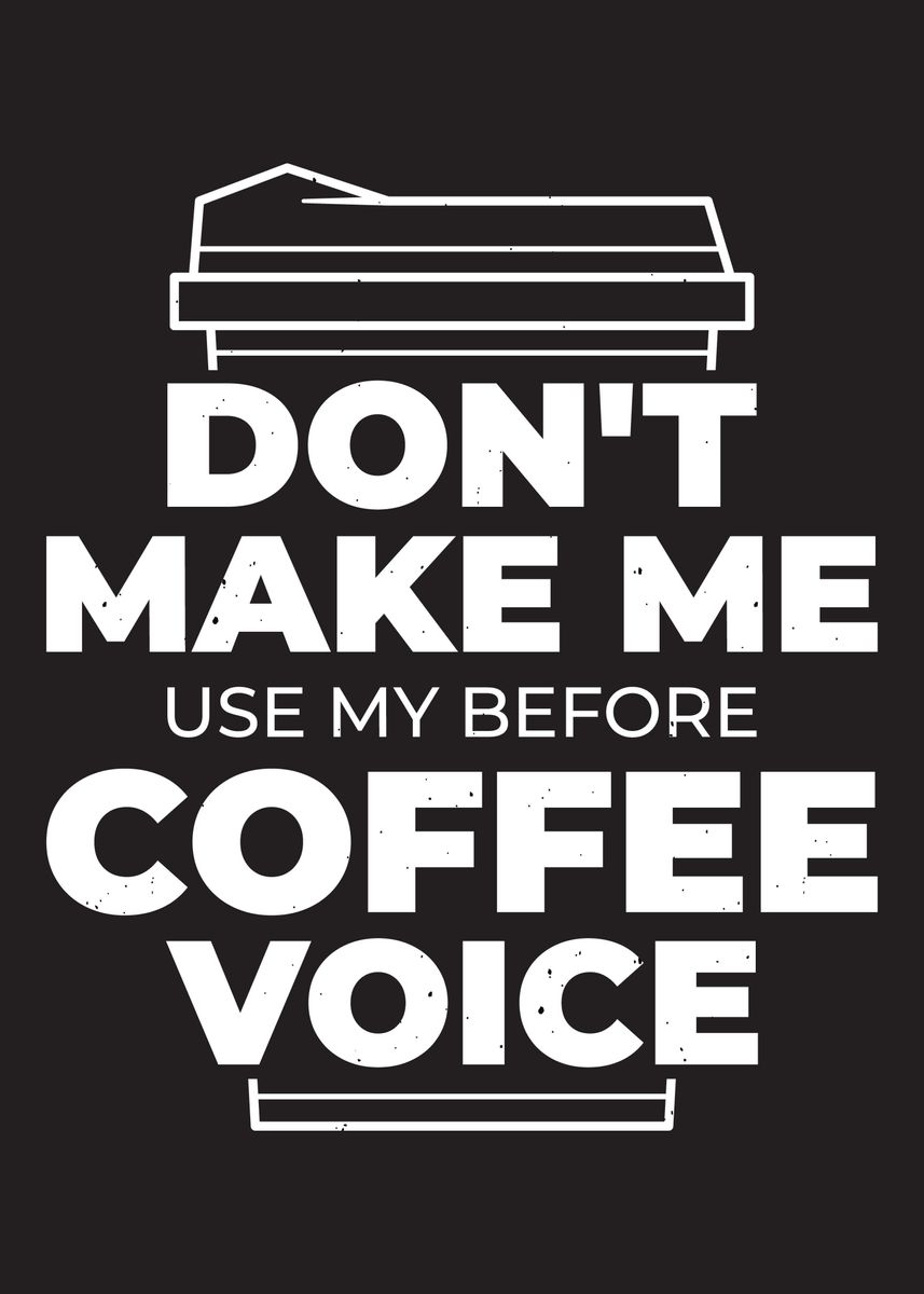'First coffee then sing' Poster by Bombdesign | Displate