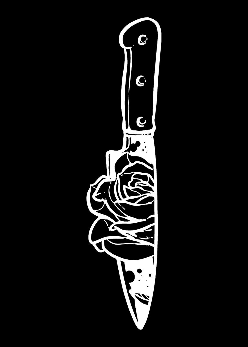 'Knife Rose Spooky And Scar' Poster by Powdertoastman | Displate