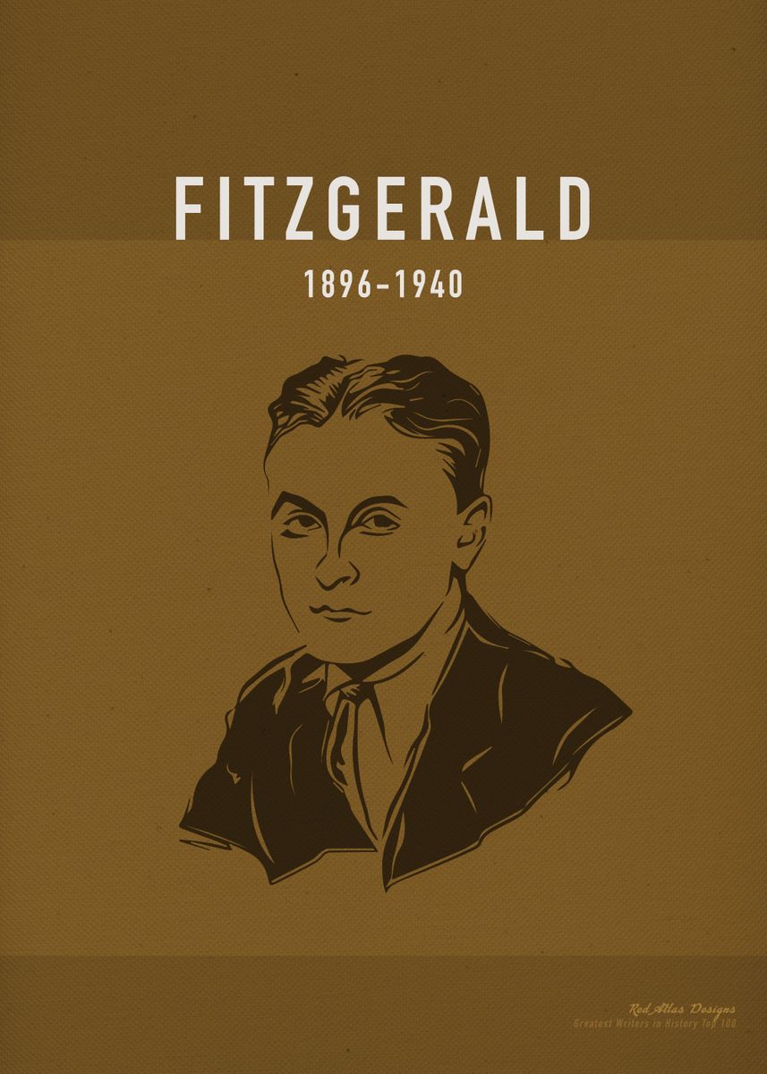 'Fitzgerald Author Art ' Poster, picture, metal print, paint by Design ...