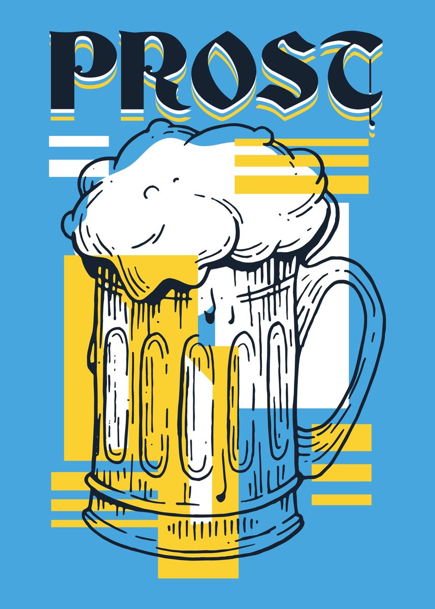 'Illustration Prost Stein' Poster by Bombdesign | Displate