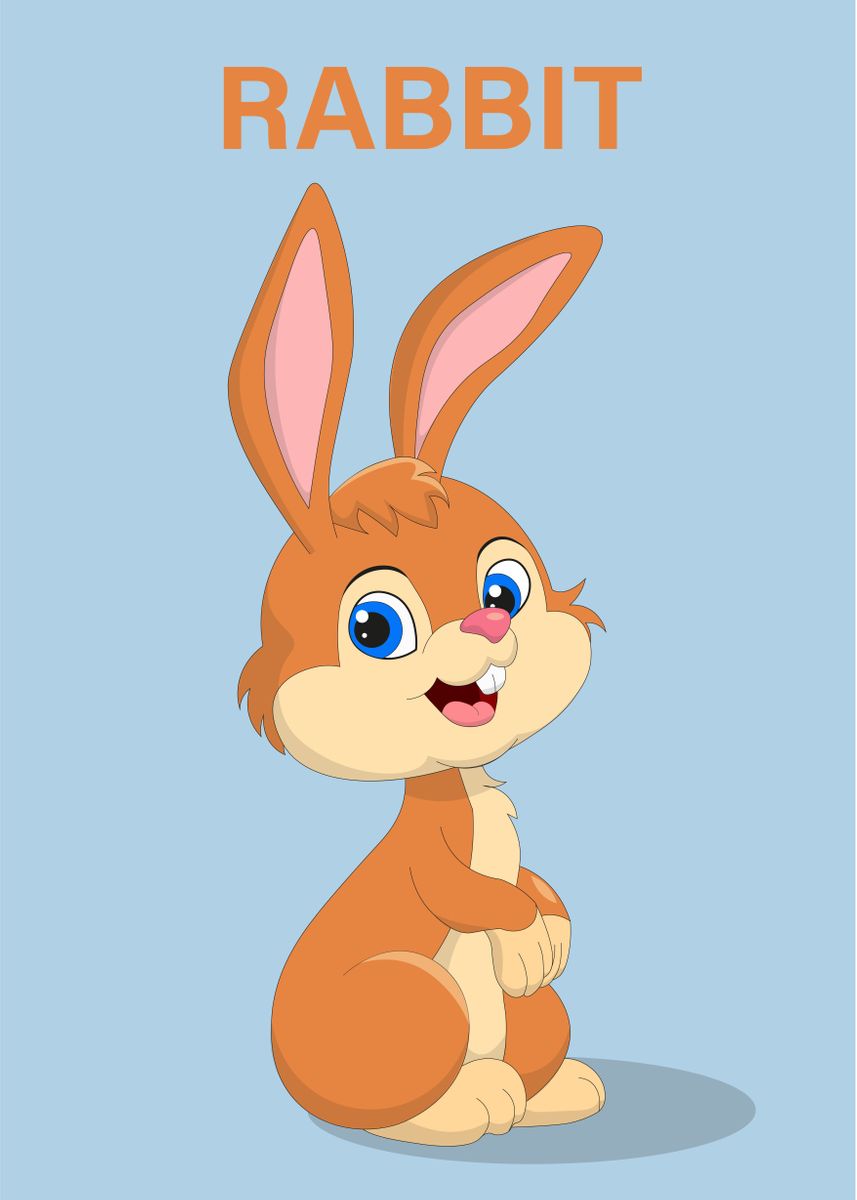 'Rabbit poster' Poster by Clemjst | Displate