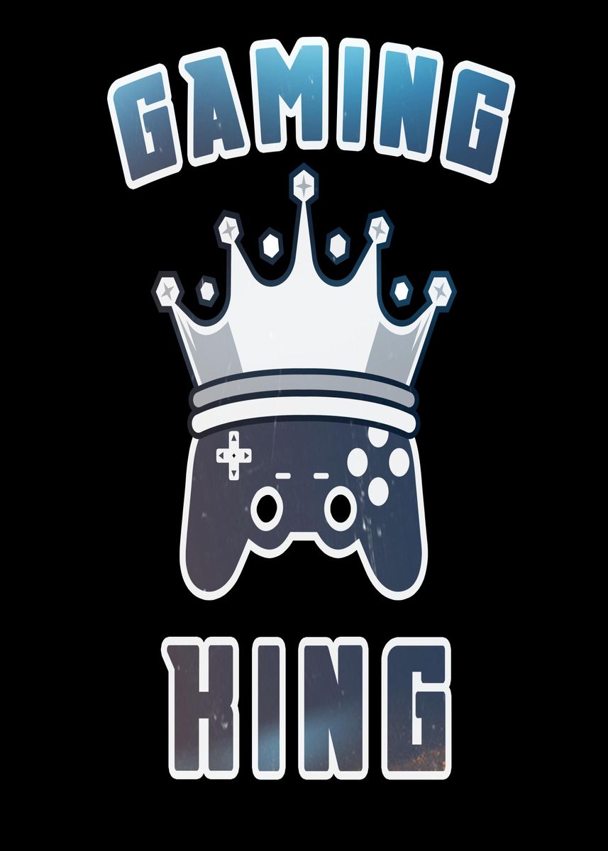 'Gaming King with Gamepad' Poster, picture, metal print, paint by ...