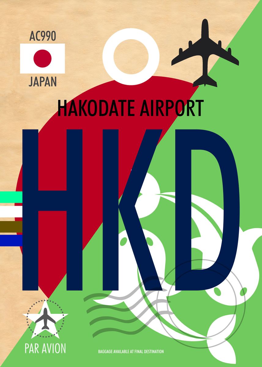 'JAPAN HAKODATE HKD' Poster by Atomic Chinook | Displate