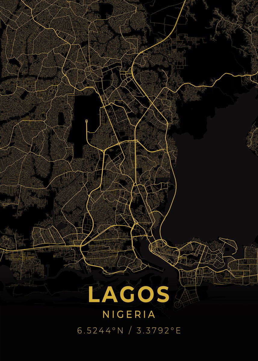 'Lagos Nigeria' Poster, picture, metal print, paint by Conceptual ...