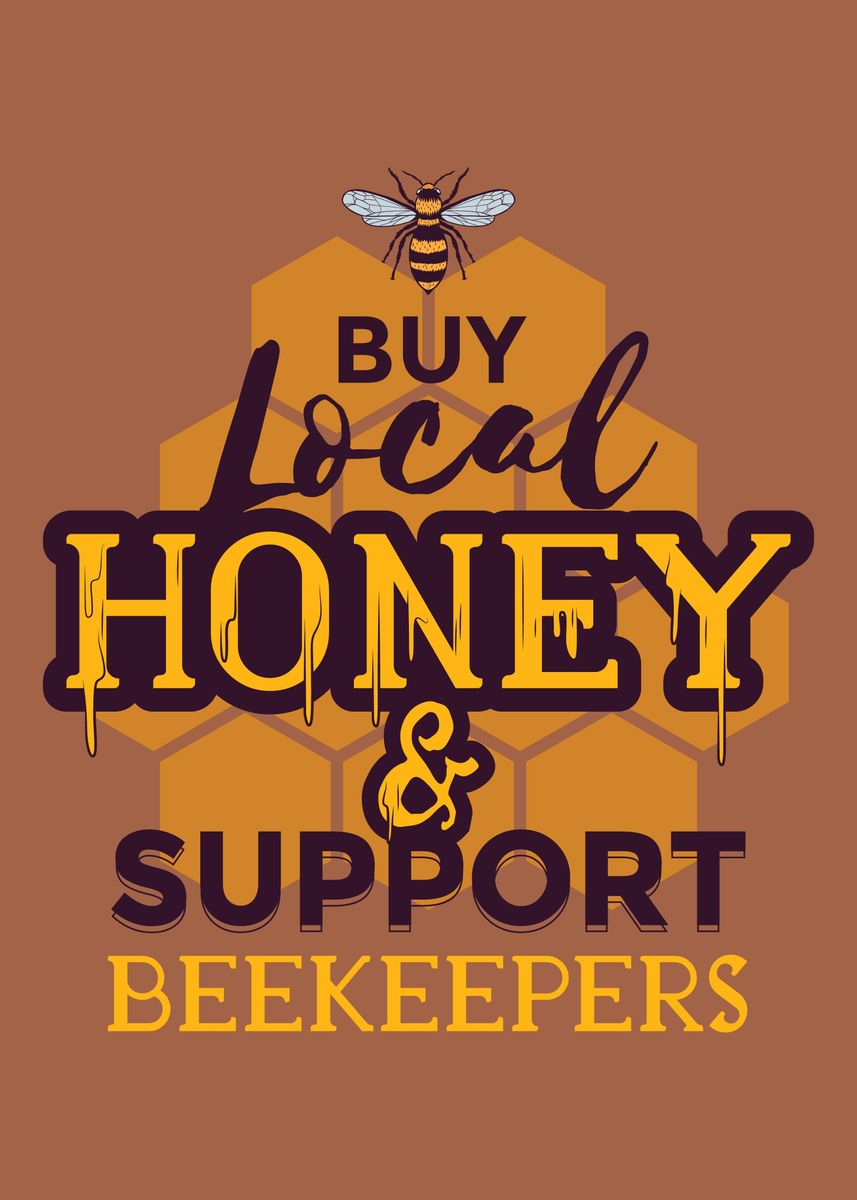 'local beekeepers' Poster, picture, metal print, paint by Bombdesign ...