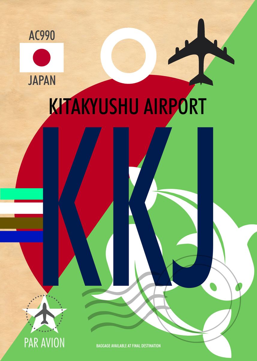 'KITAKYUSHU AIRPORT KKJ' Poster by Atomic Chinook | Displate