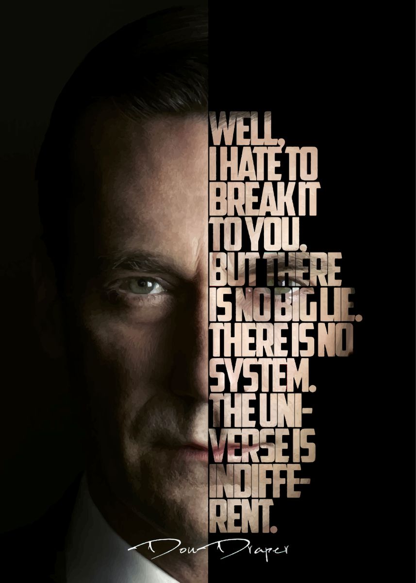 'Don Draper' Poster, picture, metal print, paint by BnWDesigner | Displate