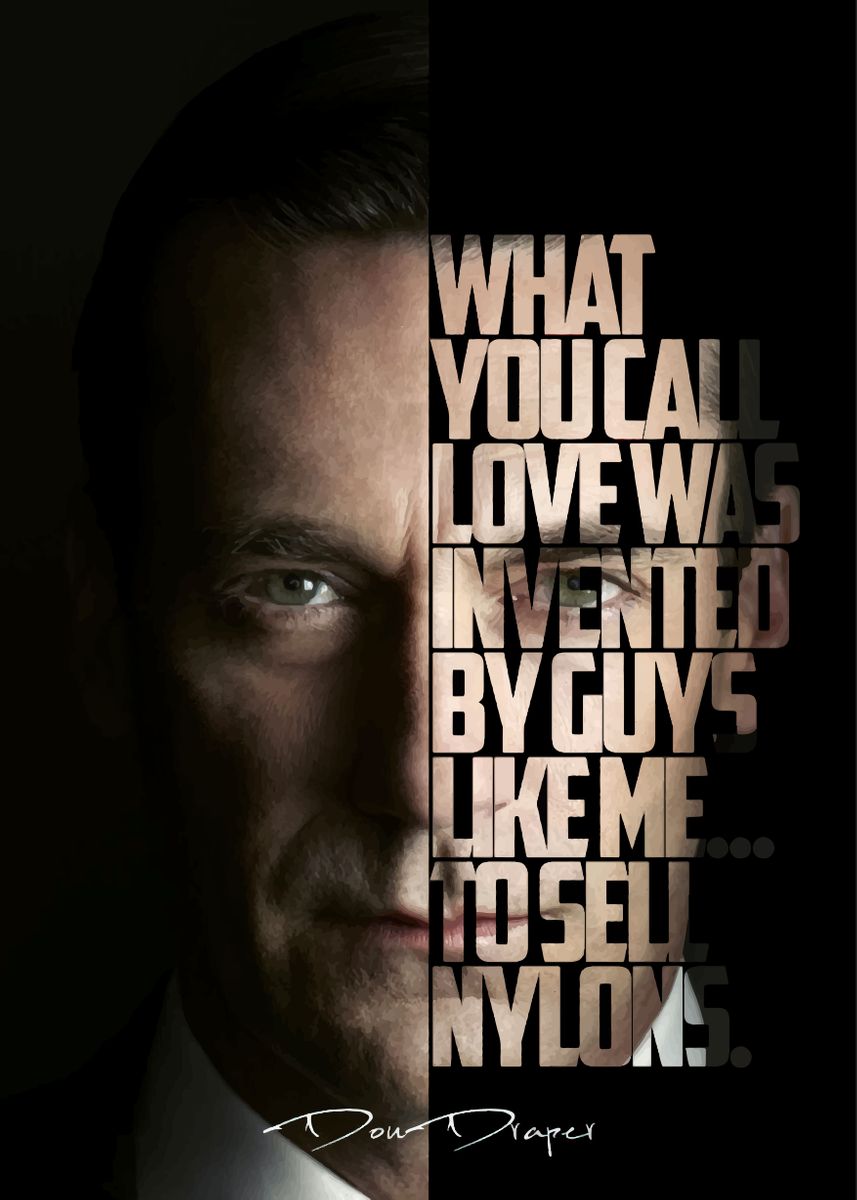 'Don Draper ' Poster, picture, metal print, paint by BnWDesigner | Displate