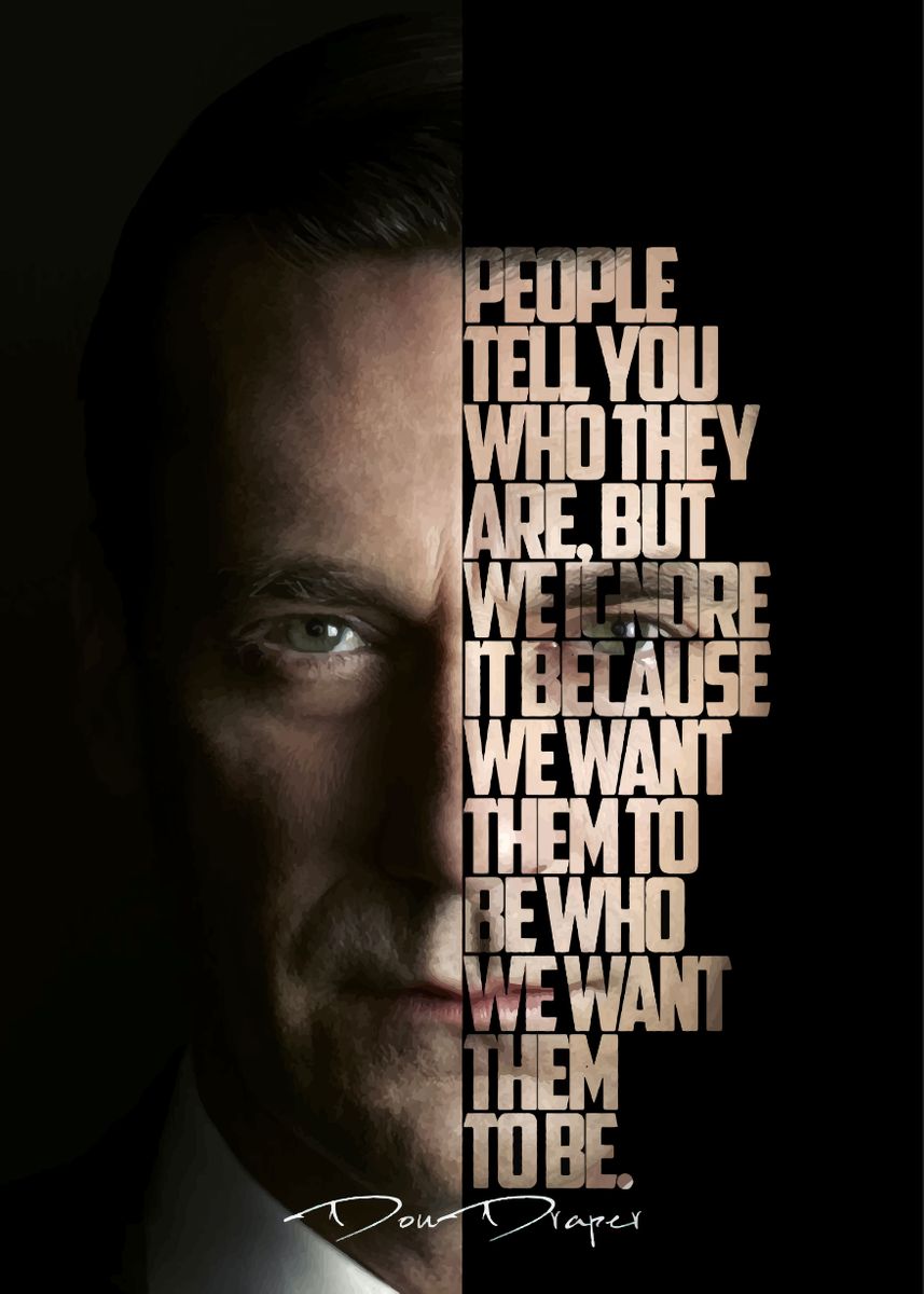 'Don Draper ' Poster, picture, metal print, paint by BnWDesigner | Displate