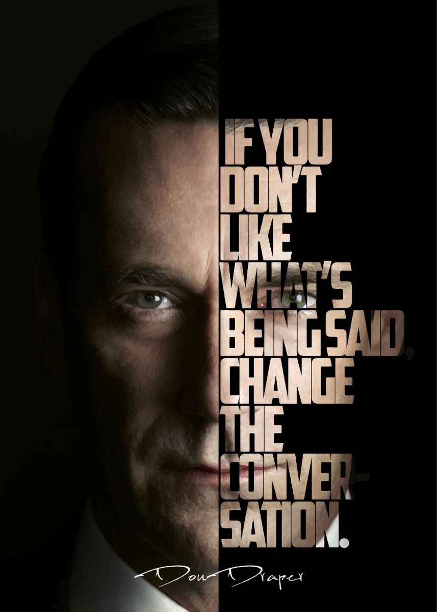 'Don Draper' Poster by BnWDesigner | Displate