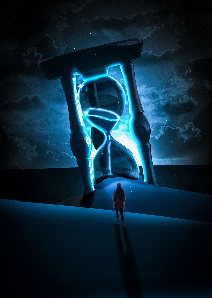 'Time Sands' Poster, picture, metal print, paint by Milos | Displate