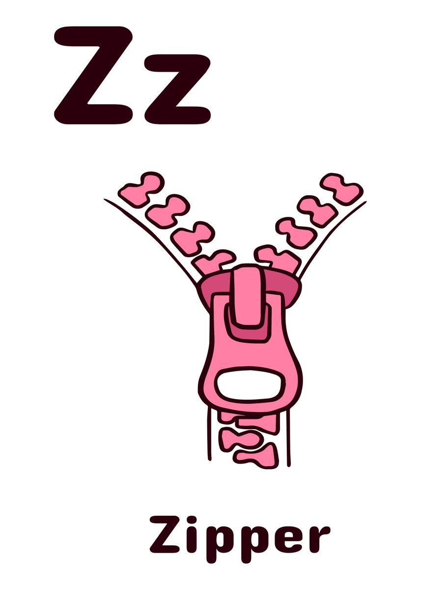 'ALPHABET KIDS ABC LETTER Z' Poster by Color My Wall | Displate