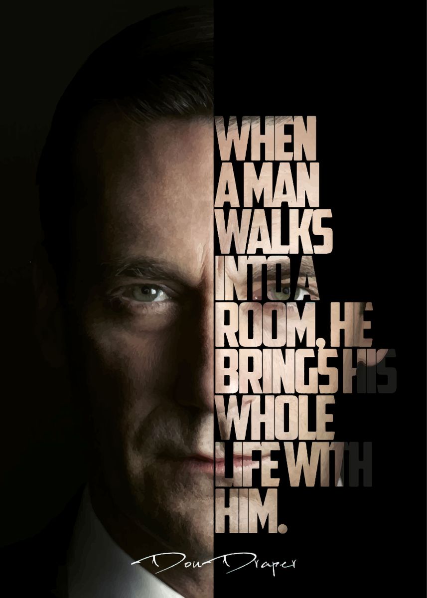 'Don Draper' Poster, picture, metal print, paint by BnWDesigner | Displate