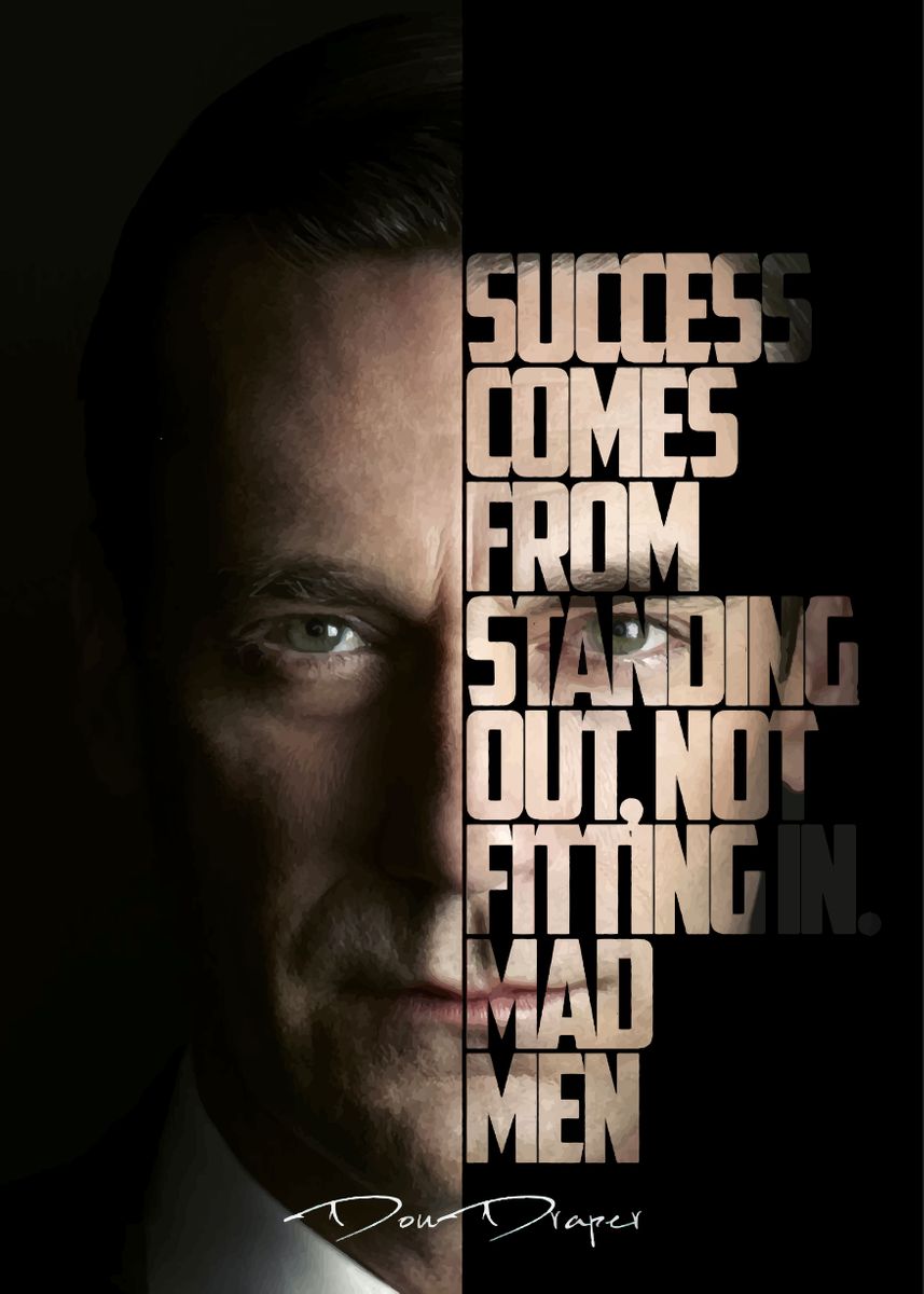 'Don Draper' Poster, picture, metal print, paint by BnWDesigner | Displate
